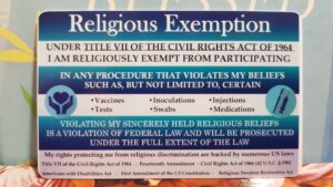 Religious Exemption Card - Exemption Cards